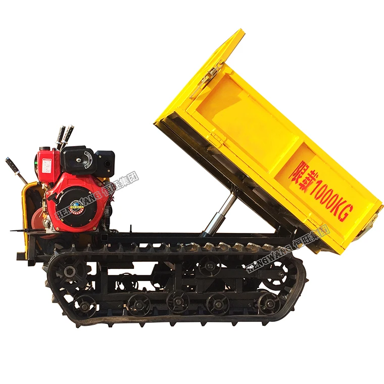 Mini Diesel Crawler Carrier - 1000KG Capacity & 6km/h Speed