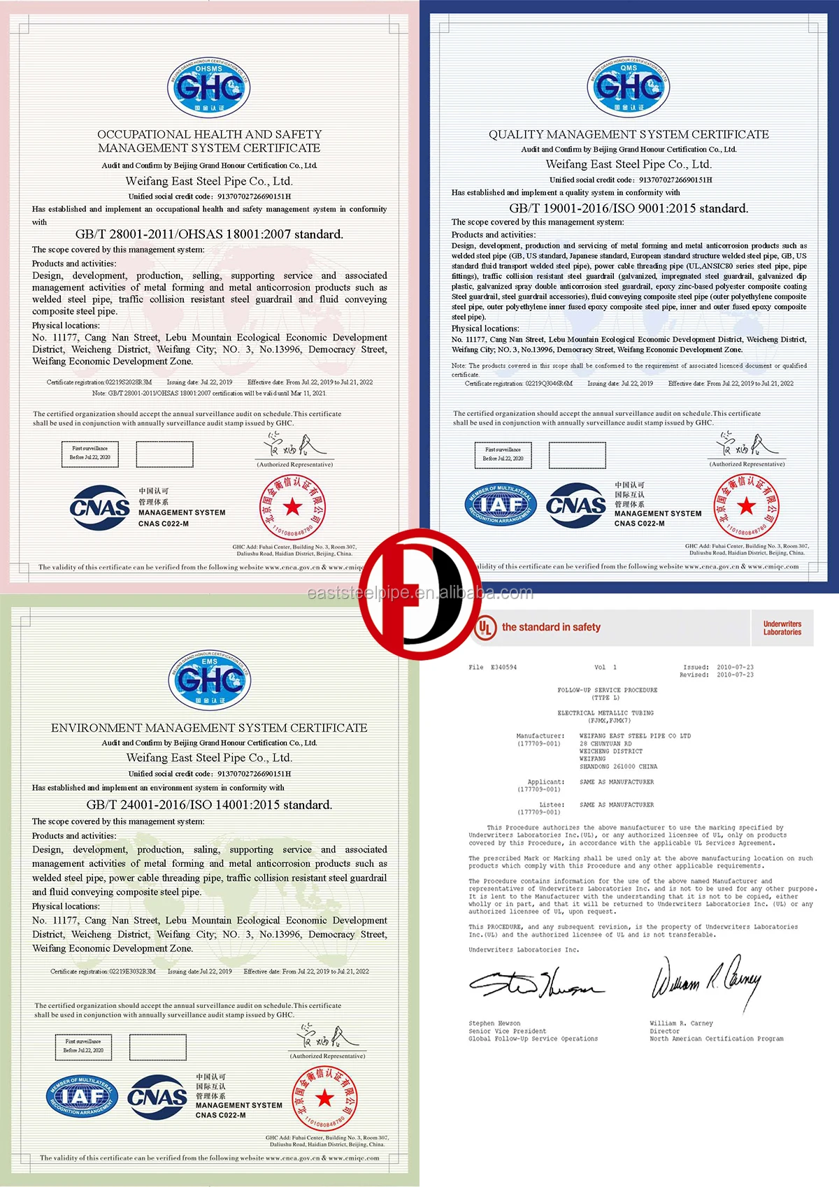 ANSI C80.3 (UL797) Standard Electrical EMT Conduit Fittings Elbow