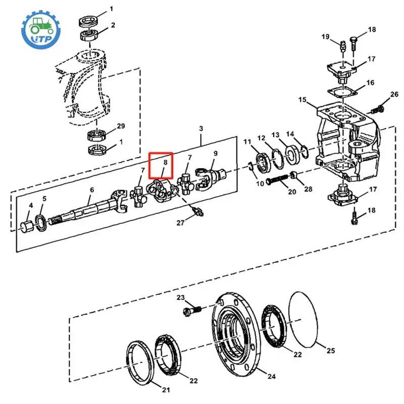 High-quality L100633 Yoke Fit For John Deere 210c 210le Tractor Parts ...