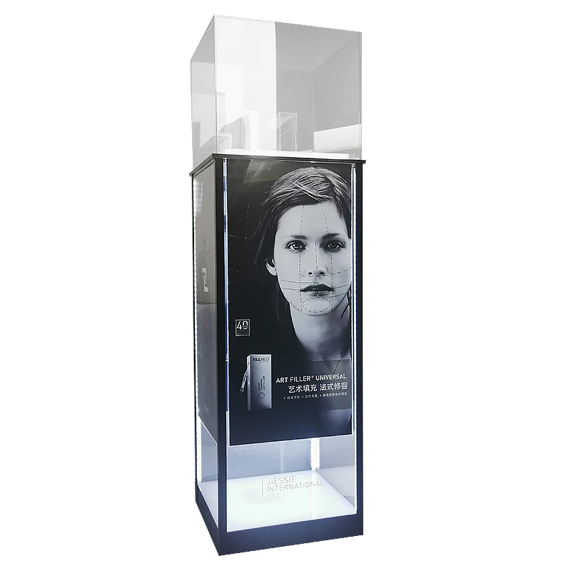 Modern Movable Acrylic Display Stand Colorful Removable Rotating LED ...