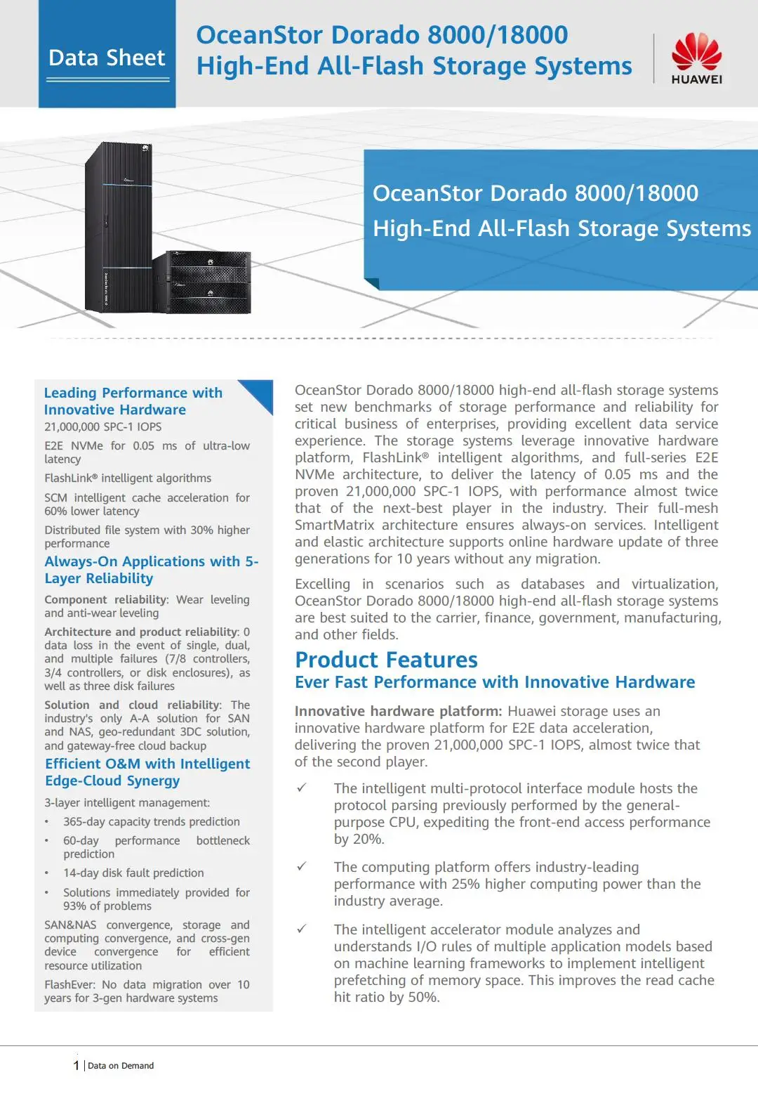 Huawei Oceanstor Dorado 8000/18000 V6 All-flash Storage Systems - Buy All-flash Storage Systems ...