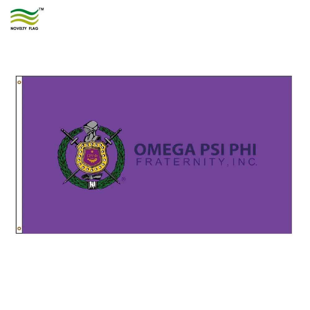 Custom 3x5 Feet Dura Poly Omega Psi Phi Fraternity Flag
