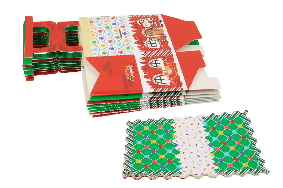 JUMI Christmas Handle House Shape Gift Boxes - Perfect for Party Favors