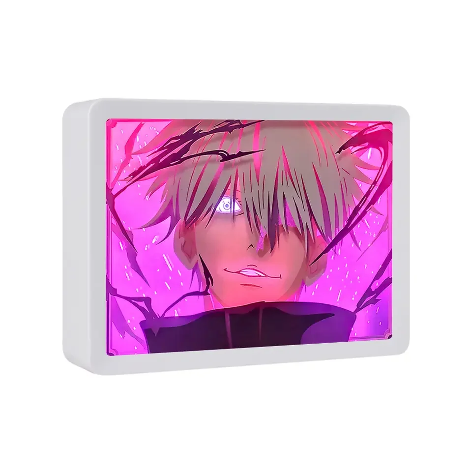 Jujutsu Kaisen Figure Set Gojo Satoru Figure Anime Paper Cut Light Box ...