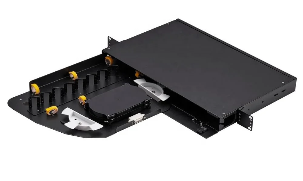 19" 1U 2U ODF enclosure SC LC 24 48 96 port distribution frame Swing ...
