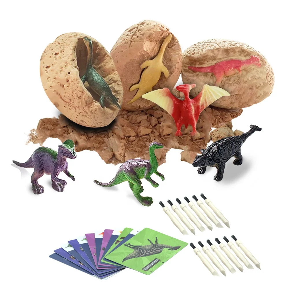 Kids Educational Geographic Excavation Kit Smashers Dino In Egg Toy ...