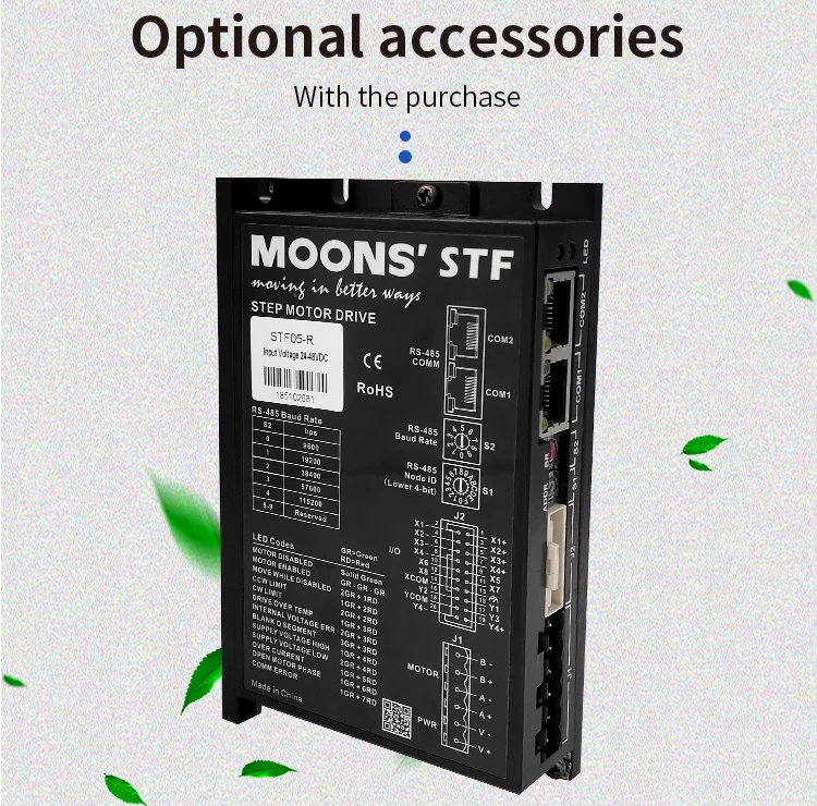 MOONS STF05-R DC 24-48V 5A RS-485 Modbus Stepper Motor Driver for Nema ...