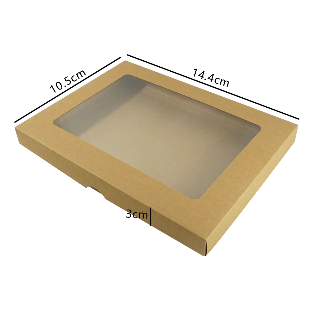 ZL Custom A6 Boxes for Cards - Kraft with Clear Lids