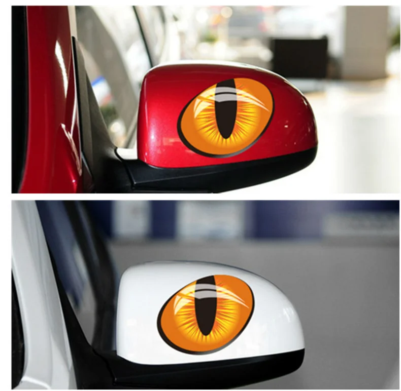 3D Stereo Reflective Cat Eyes Car Stickers - Creative Decals