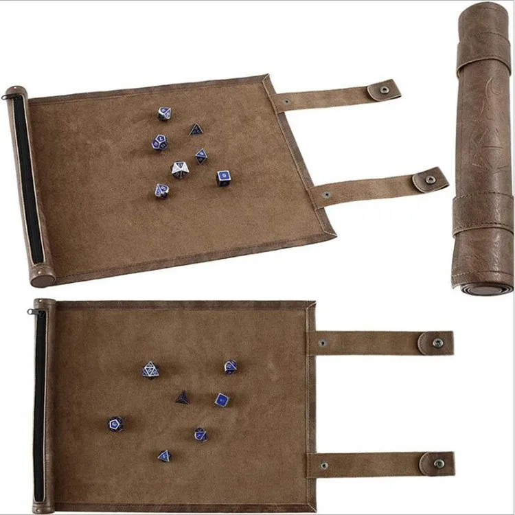 Udixi Scroll Leather Foldable Rpg Dice Bag Dice Mat Packaging For ...