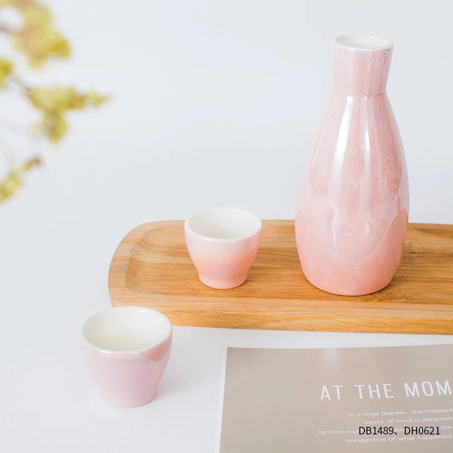 Wholesale Custom Ceramic Japanese Sake Set with Bamboo Tray 1sake ...