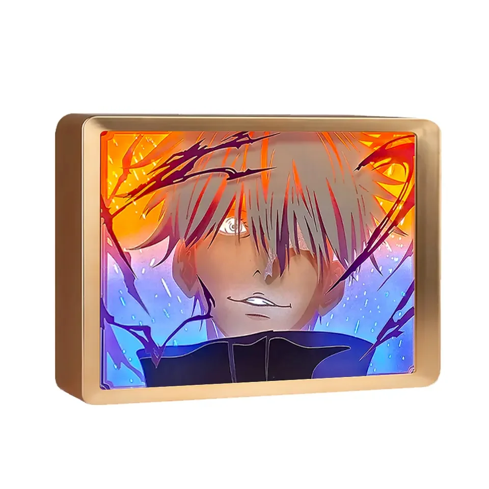 Jujutsu Kaisen Figure Set Gojo Satoru Figure Anime Paper Cut Light Box ...