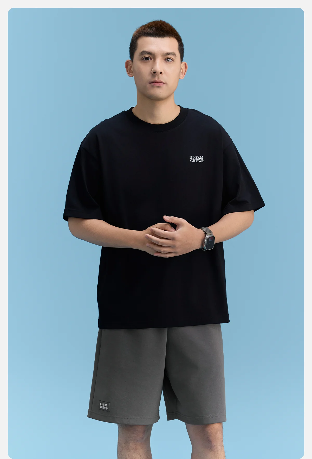 STORMCREW Pure Cotton T-Shirt for Men & Women | Casual Loose Round Neck ...