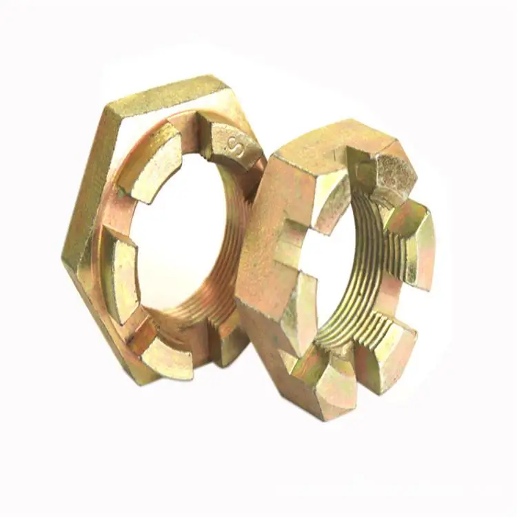 Castle Nut M8 M3 M10 M12 Hex Slotted Round Flange M4 M5 M6 Nuts Din935 ...