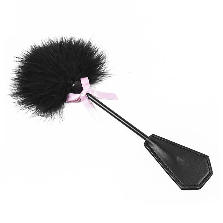 BDSM Bondage Flirting Mini Feather Tickler with PU Spanker