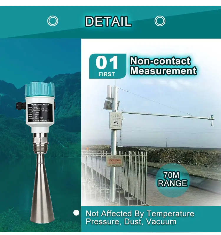 IP67 Custom Made Fuel Water tank Liquid radar Level Meter Transmitter ...