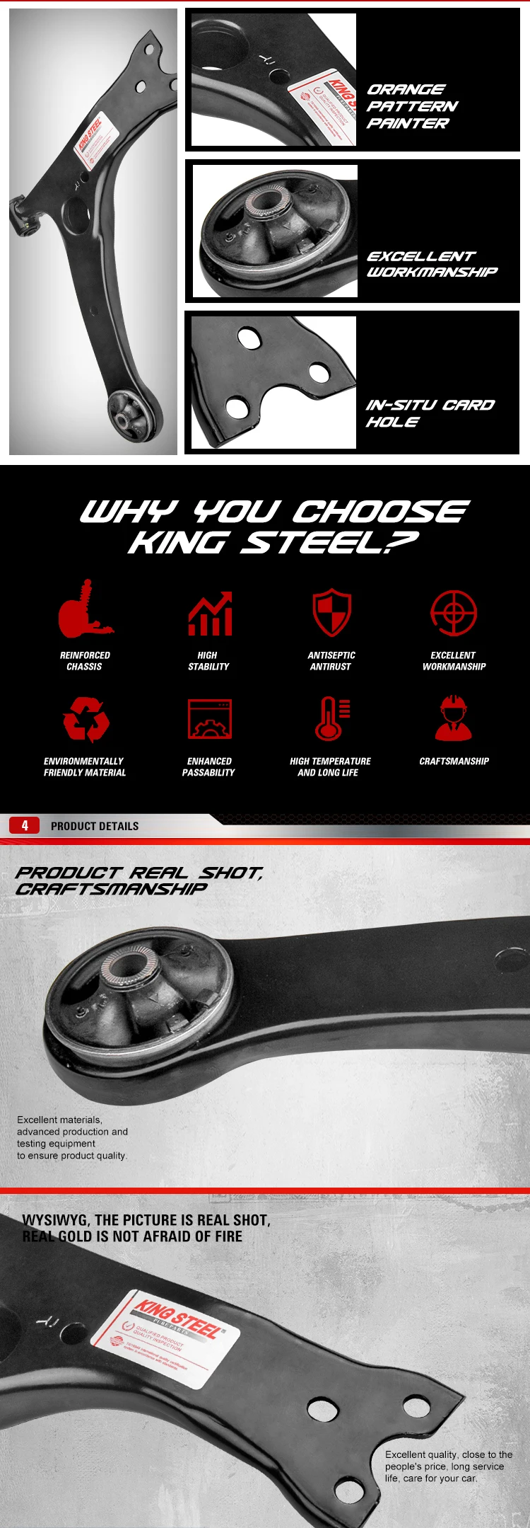 Kingsteel Lower Right Front Suspension Arm Assy For Mitsubishi L200 ...