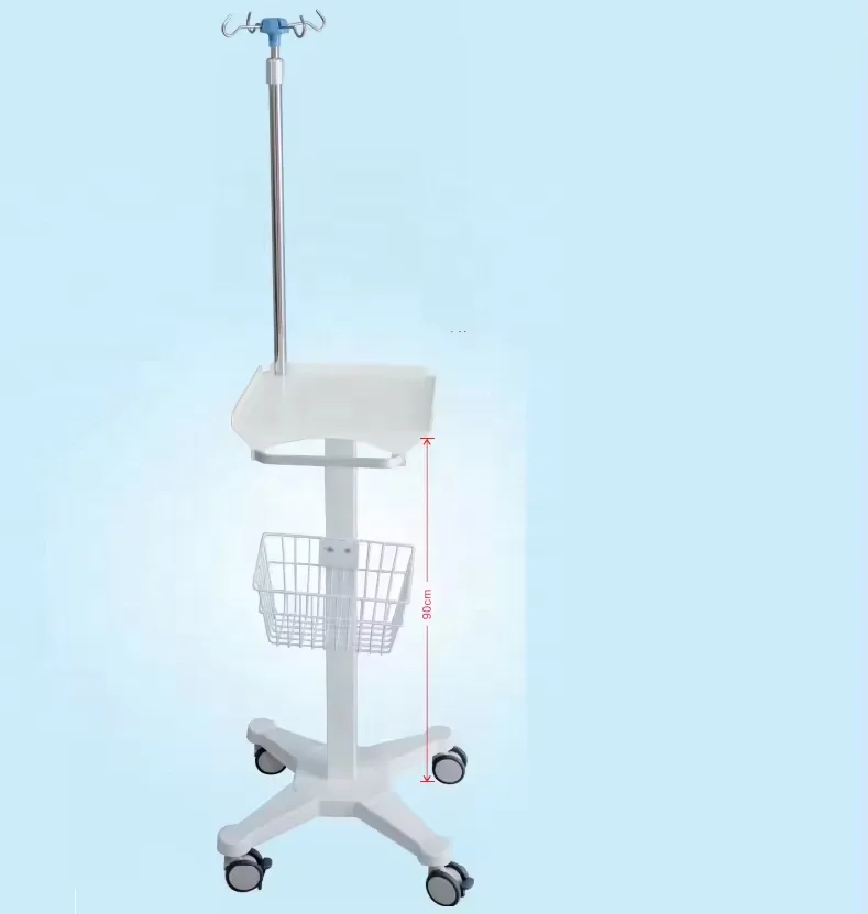 Medical 4-castor Cart IV Pole Nursing Trolley Mobile Hospital Multi ...