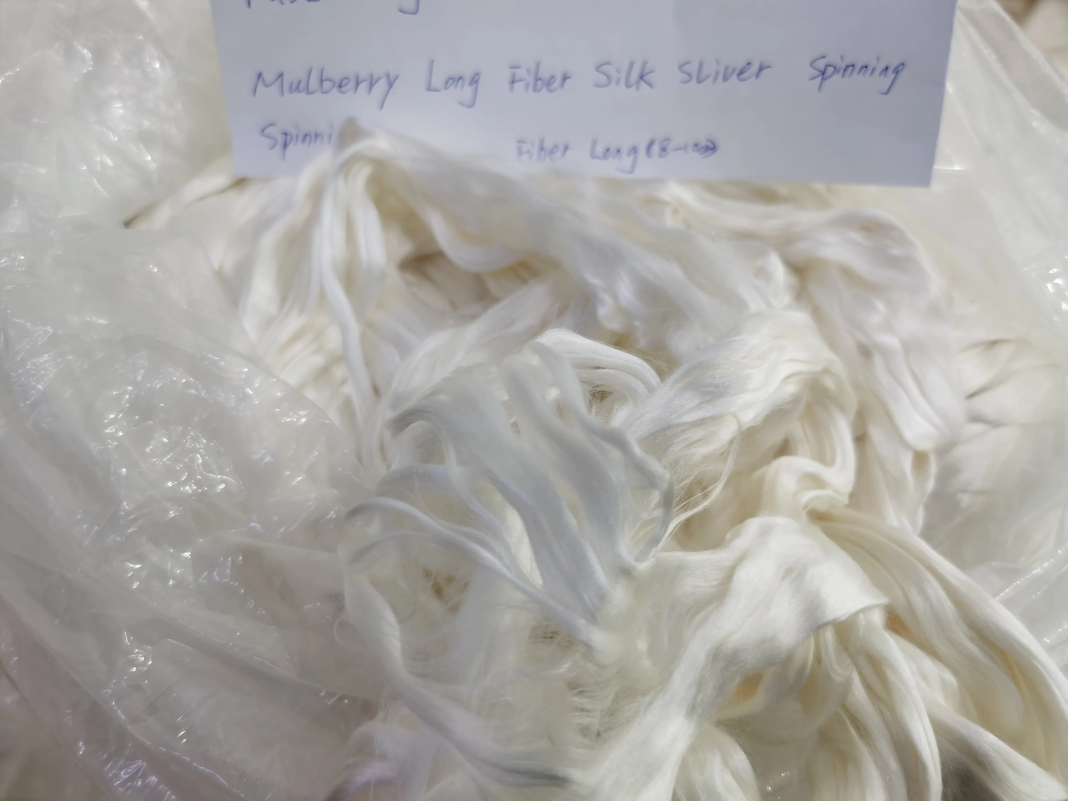 100% Mulberry Silk Fiber Sliver for Spun Yarn - Top Grade