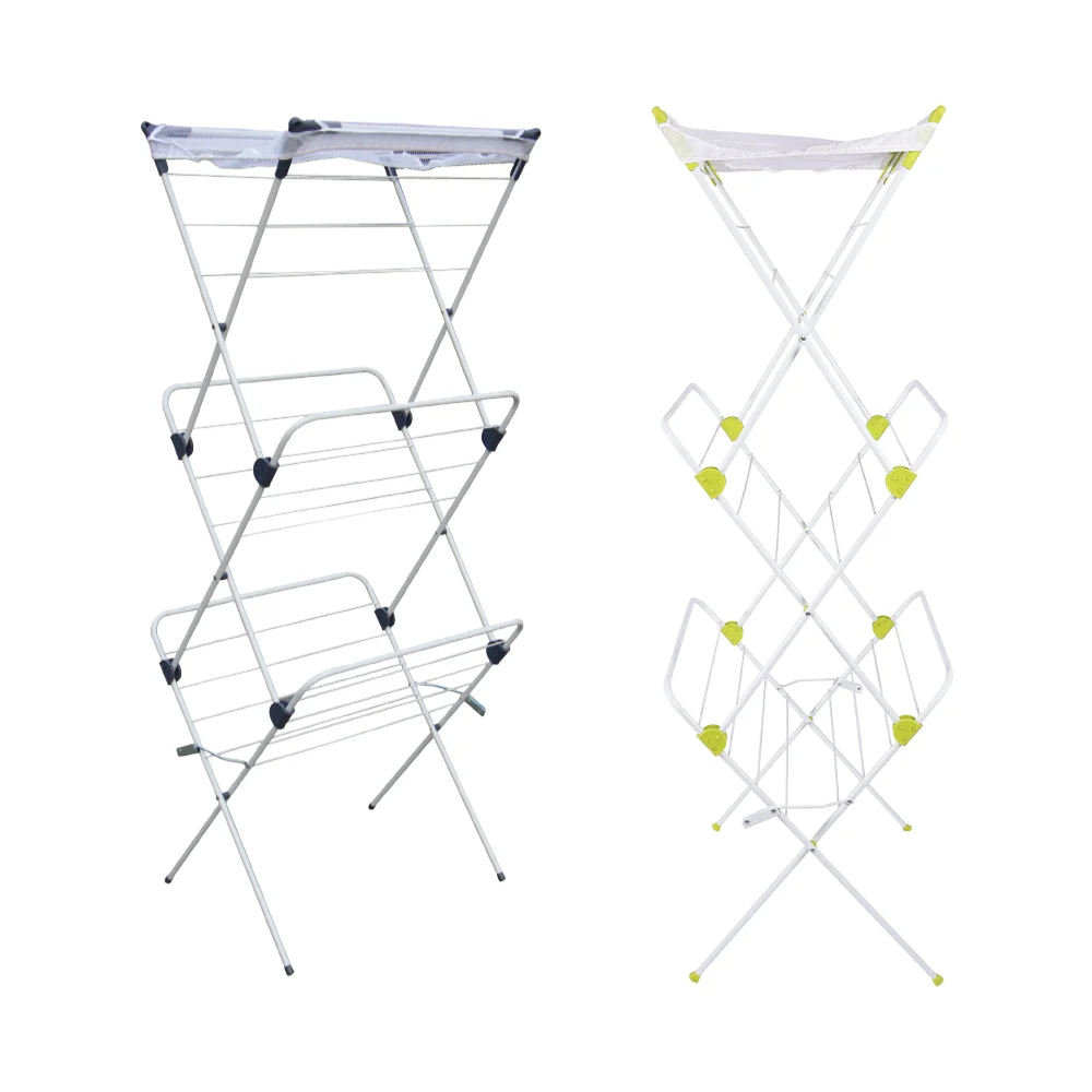 Best Heavy Duty Foldable Laundry 3 Tier Retractable Cloth Dryer Rack ...