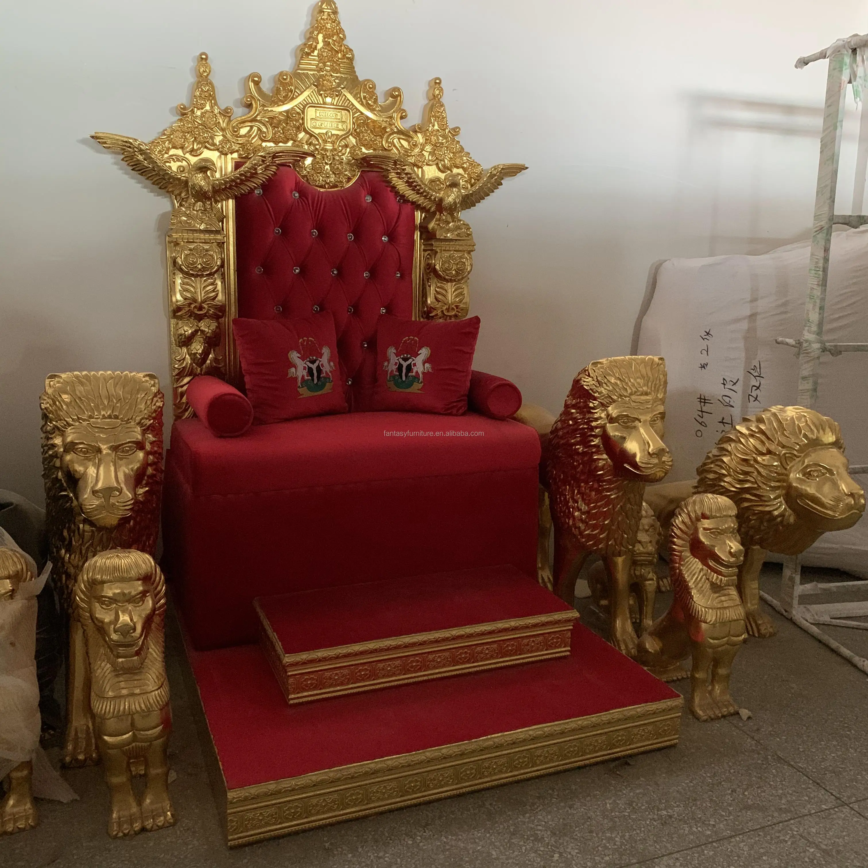 Gold Luxury Emperor King Throne Chairs for Villa