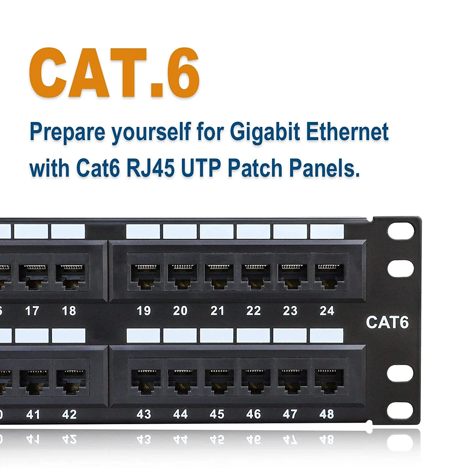 Network Cabling Rack Mount 48port Utp Cat5e/cat6 2u 19 Inch Patch Panel ...