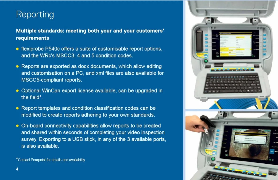 Pearpoint P540c P550c P350 Cam Flexitrax Mainline Inspection Camera ...