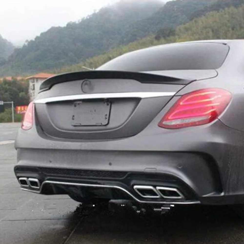 For Mercedes Benz W205 Rear Spoiler Wing 2015-2021 C Class C260 C200 ...