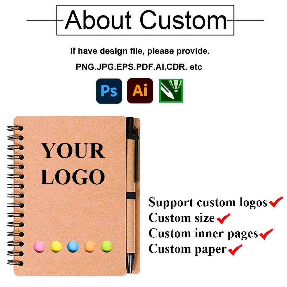 Personal Spiral Eco Memo Sticky Notes - Customizable Gifts