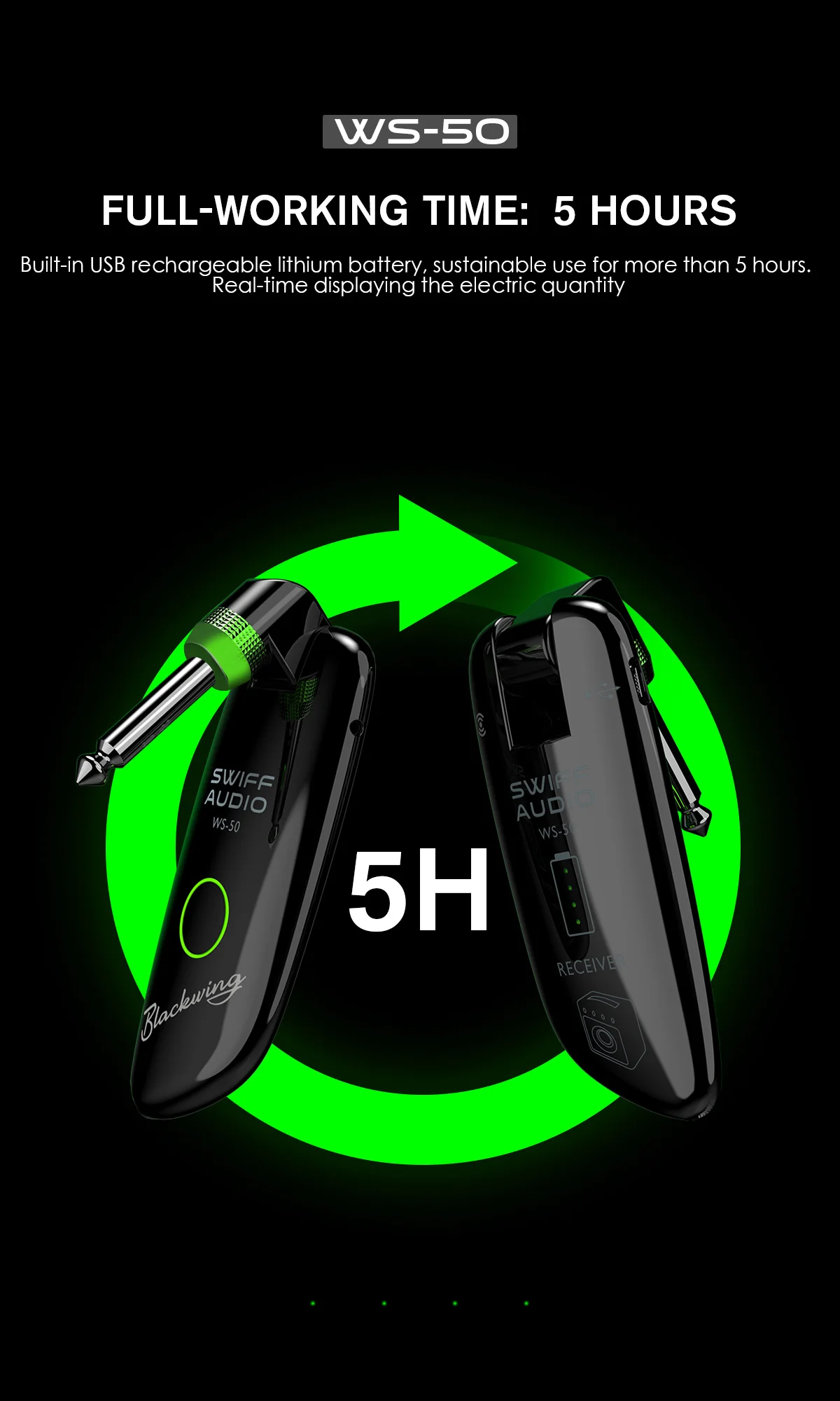 ไวร์เลสเครื่องดนตรี Swiff Audio WS-50 Wireless System สต็อกแน่น พร้อมส่ง - CT Music