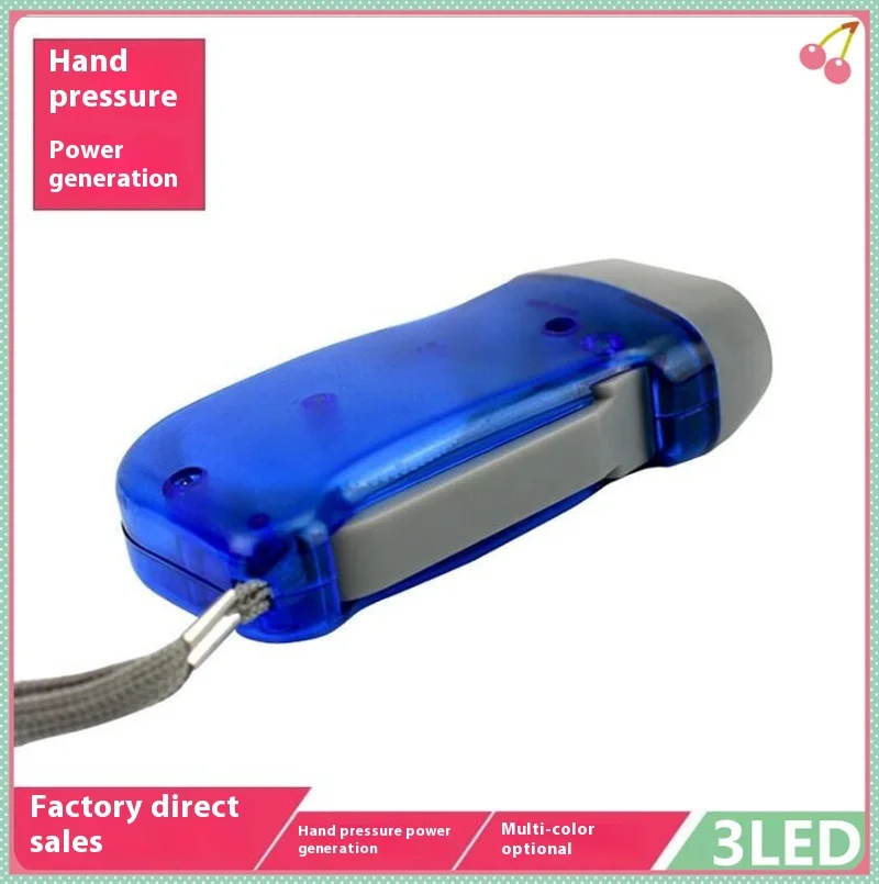 Factory Direct Portable Three-Light Hand-Press Flashlight 3LED ...