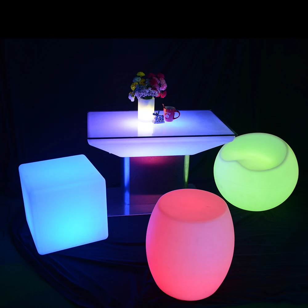hookah lounge nightclub plastic led patio furniture set chair table ...