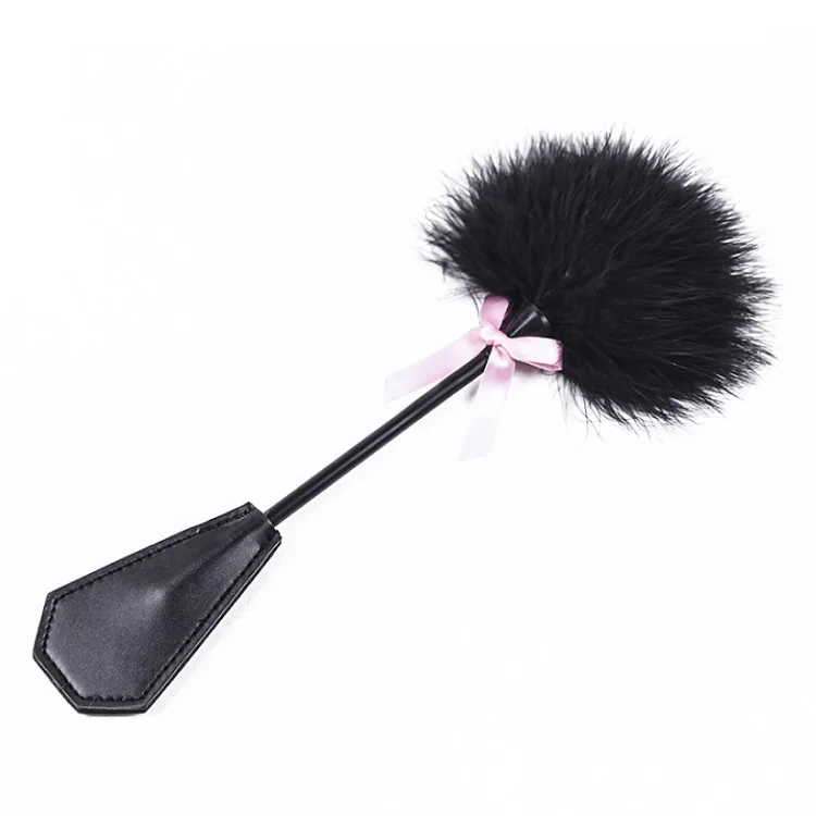BDSM Bondage Flirting Mini Feather Tickler with PU Spanker