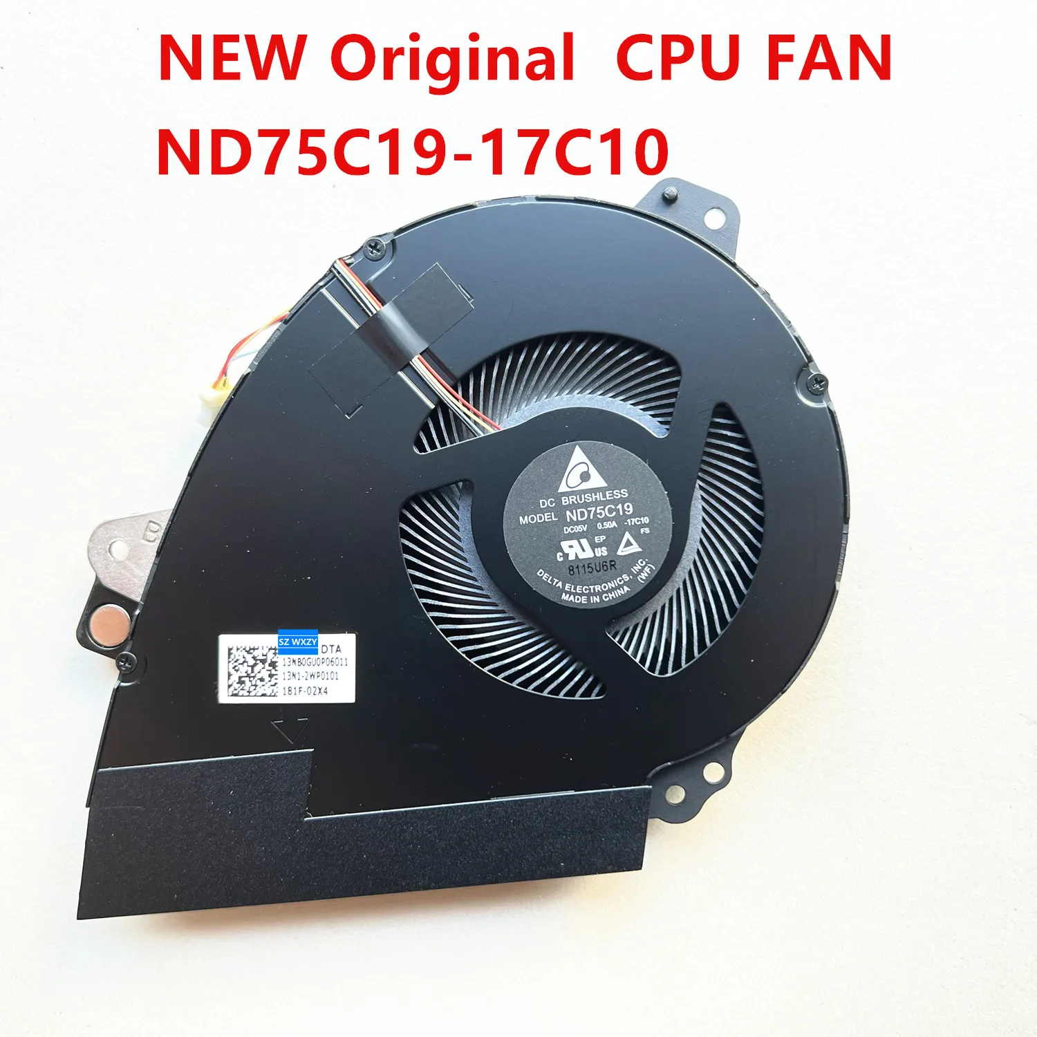 华硕用高质量风扇13NB0GU0P06011 ND75C19-17C10 ND75C18-17C09 DC05V 0.50A中央处理器 ...