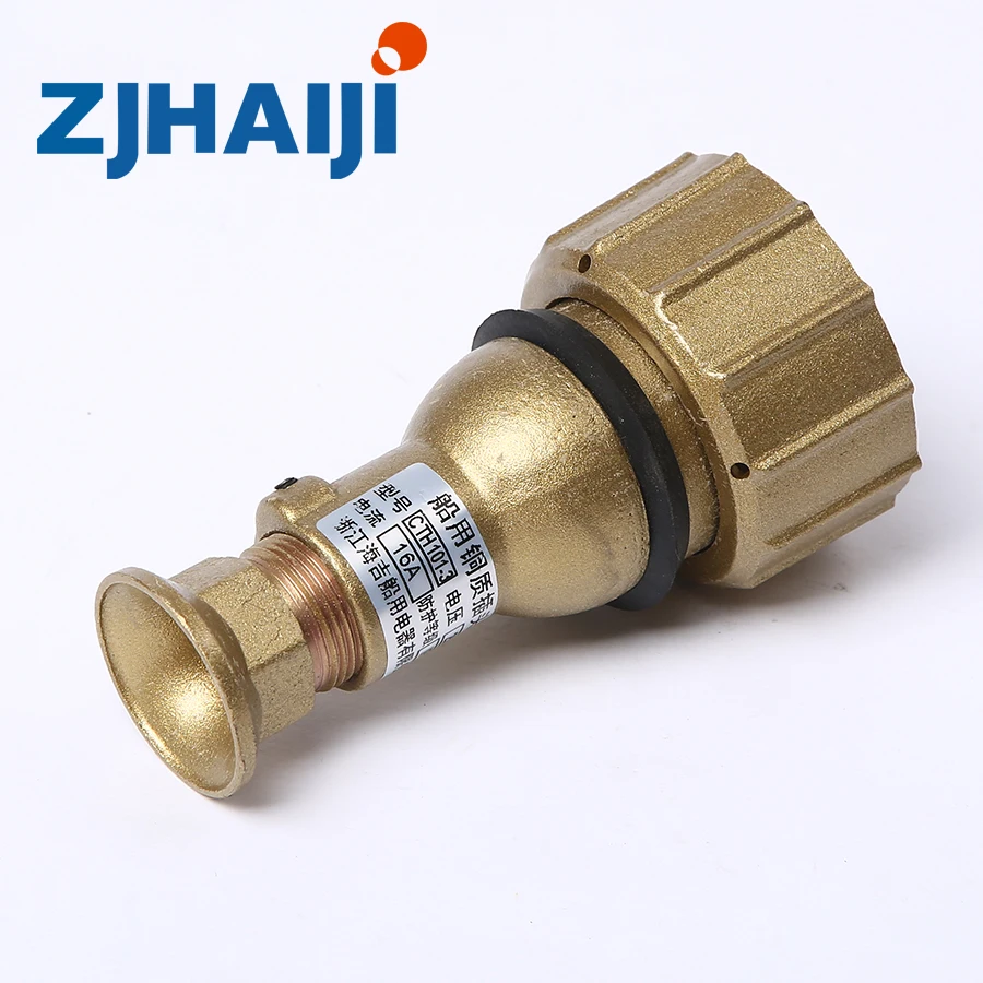 IMPA 792886 Marine Brass Plug - 3 PIN HNA Type 250V 16A