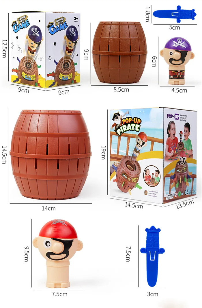 Pirate Barrel Game Pirate Funny Barrel Novelty Toy Bucket Lucky Stab ...