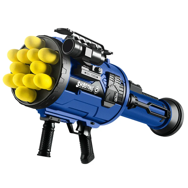 12 Burst Mortar Electric Rocket Launcher Soft Bullet Gun Simulation ...