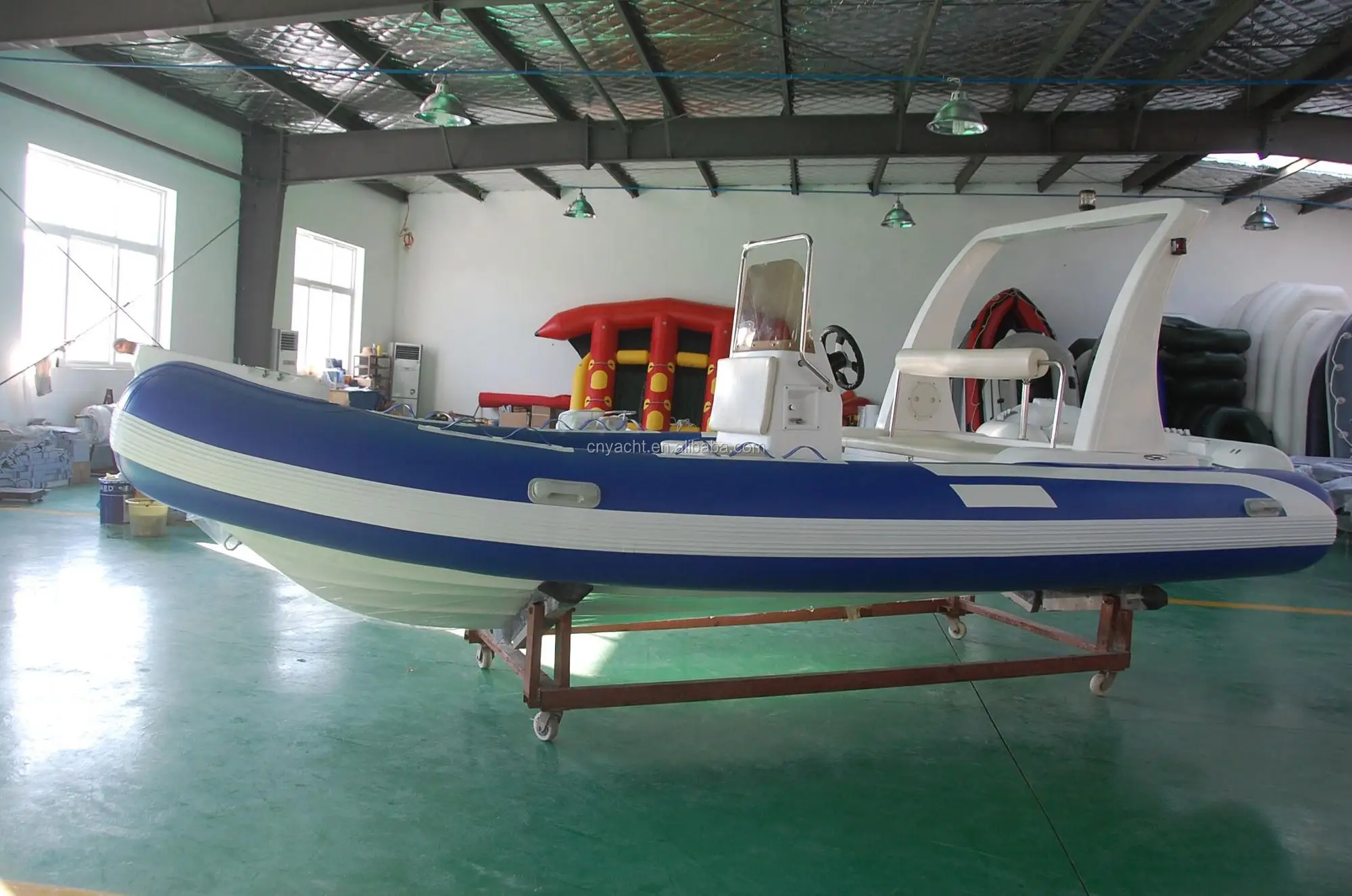 18ft RIB 550 Fiberglass Hull Inflatable Pontoon Boat
