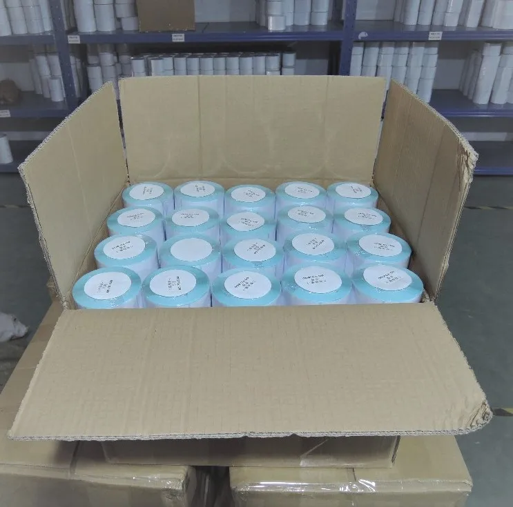 Custom Supermarket Liner Less Label Rolls Liner Free Thermal Paper ...