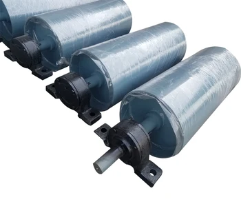 Steel Cable Drum Conveyor Pulleys With A Standard Crown Face - Buy Drum ...