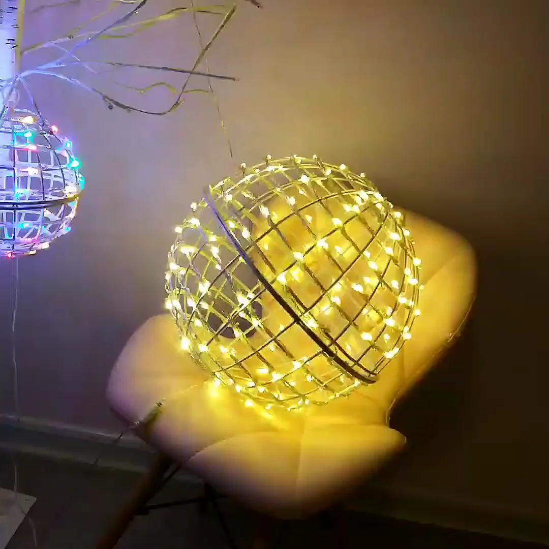 Large Festival Led String Lights Outdoor Decoration 3d Christmas Ball ...