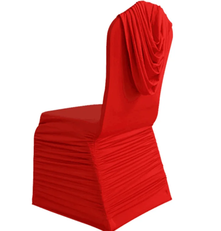 Wholesale Elegant White Back Ruffled Spandex Stretch Chair Covers For ...