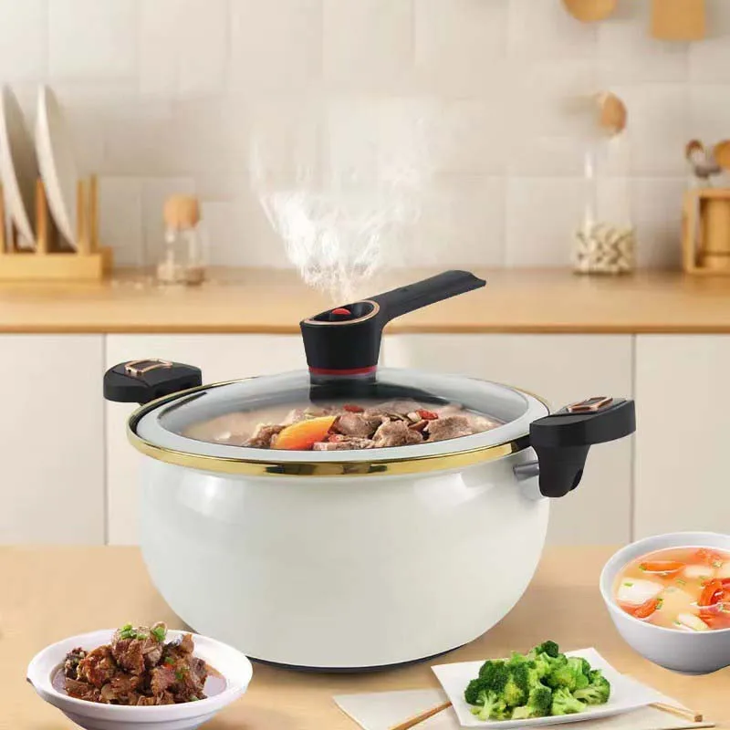 Enamel Micro Pressure Cooking Pot 28cm For Gas And Induction Cooker ...