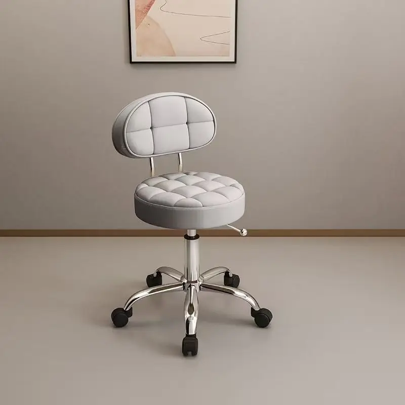 Raised Lowered Beauty Barber Chair with Massage Properties Round Nail ...