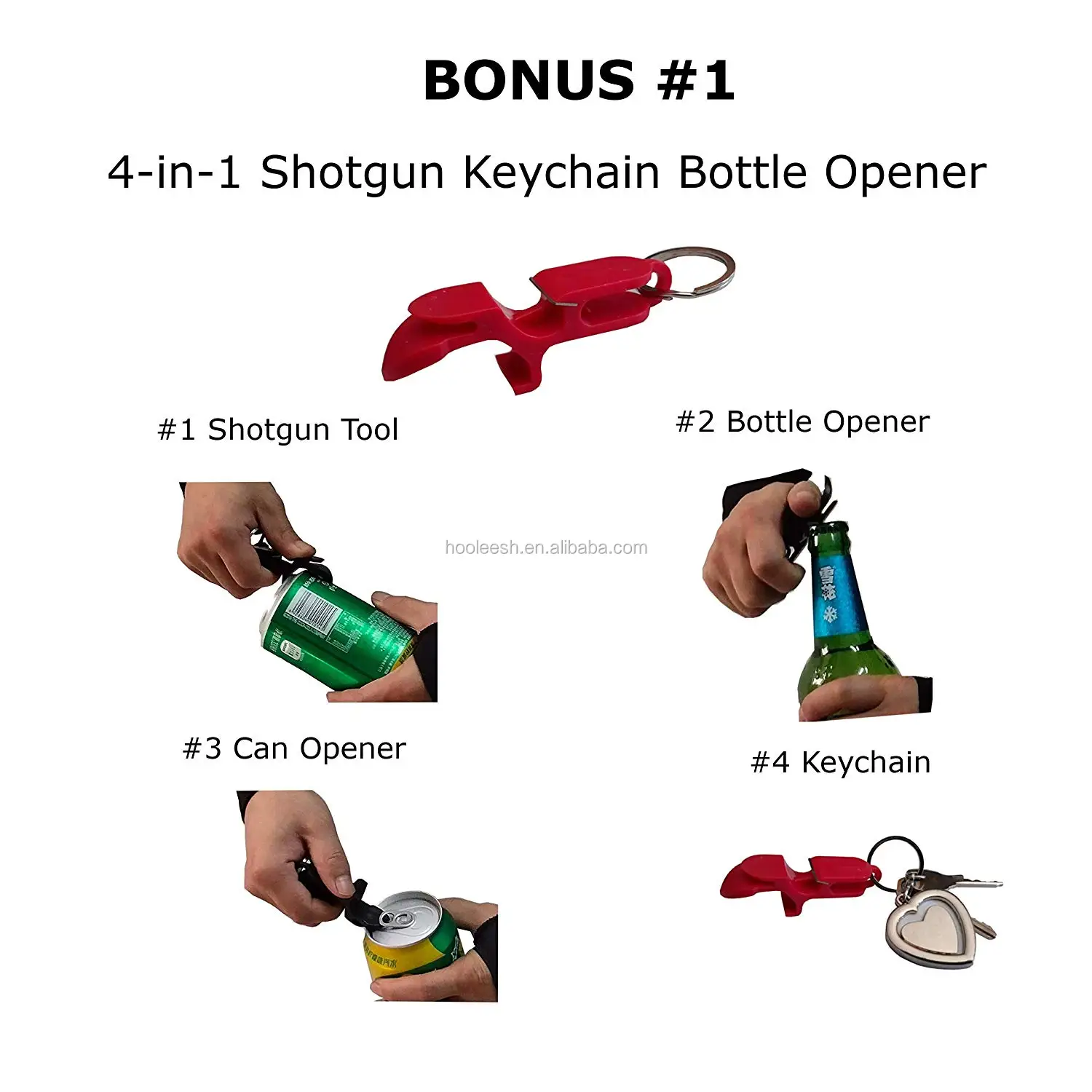 4 In 1 Bottle Opener Can Opener Beer Shotgun Beer Shotgun Tool Opener ...