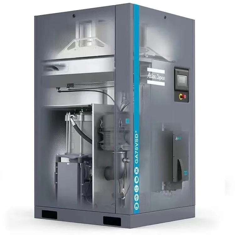 GA75VSD + P ปั๊มลม Atlas copco คอมเพรสเซอร์สกรูฉีดน้ำมัน8160013903 ...