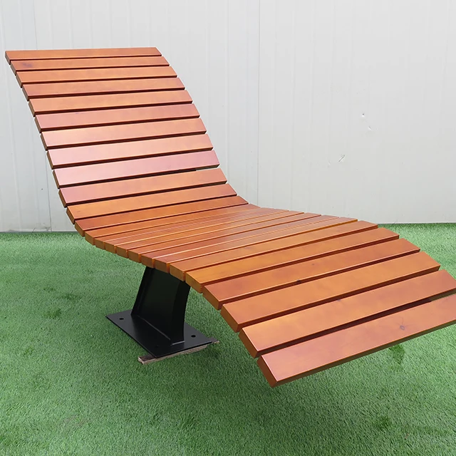 China Furniture Sun Lounger Metal Frame Manufacture Metal Wood Sunbed ...