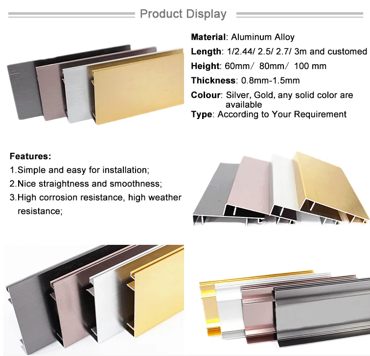 Baseboard Manufacturers Aluminium Decoration Material Metal Wall ...