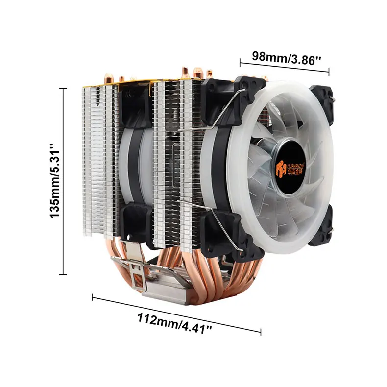 Mute 90MM PWM Fan 6 Copper Tube CPU Radiator for Computer Processor ...