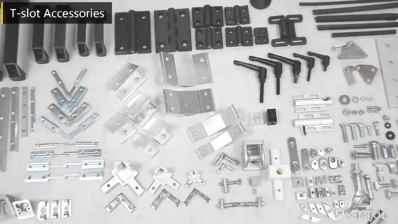 Aluminum T Slot Extrusion Accessories 180 Degree Inside 4 Holes Anchor ...